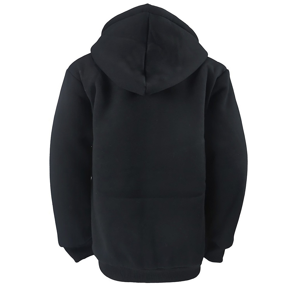 Gary Com Heavyweight Hoodies for Men, 1.8 lbs Sherpa Lined Fleece Full Zip Plus Size Sweatshirt Jackets Outwear (Black, M)