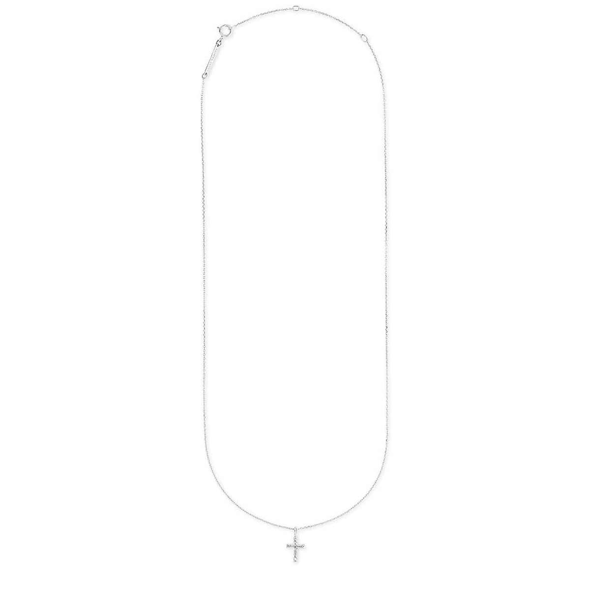 Kendra Scott White Diamond Cross Pendant Necklace in 14k White Gold, Fine Jewelry for Women