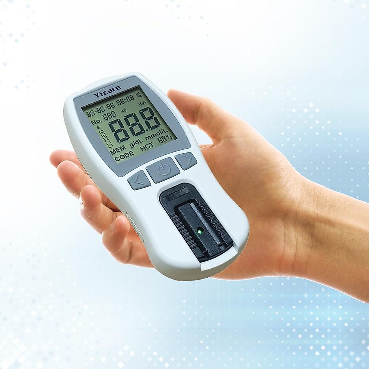 Healthcaretuye Hb Hemoglobin Meter Hemoglobin Test Meter Hemoglobin Analyzer + 125Strips, Blue