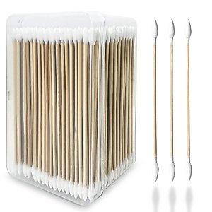 400PCS Precision Gun Cleaning Swabs, Double Ended Cotton Swabs, 6 Inch Long Cotton Swab in Storage Box - Pointed Cotton Swabs, Bamboo Cotton Swabs Lint Free for Gun Cleaning, Electronic, Makeup…