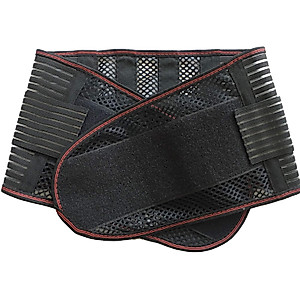 LSRRYD Light Lumbar Support Breathable Belt for Lower Back Pain Muscle Spasm Injury Recovery for Men and Women (Size : Medium)