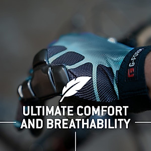 G-Form Sorata Mountain Bike Gloves - Motorcycle & Cycling Gloves for Men & Women - Electric Blue/Black, Adult XS