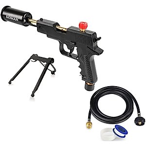 Powerful Grill & Cooking Torch, Kitchen Culinary Torch, Sous Vide, Propane Kitchen torch, Grilling and BBQ Tool .8FT High-pressure Propane tank Adapter Hose,1lb to 20lb,converter for Buddy Heaters