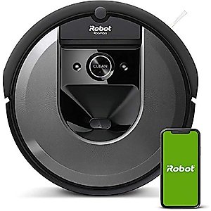 iRobot Roomba i7 (7150) Robot Vacuum- Wi-Fi Connected, Smart Mapping, Compatible with Alexa, Ideal for Pet Hair, Works with Clean Base, Black (Renewed)
