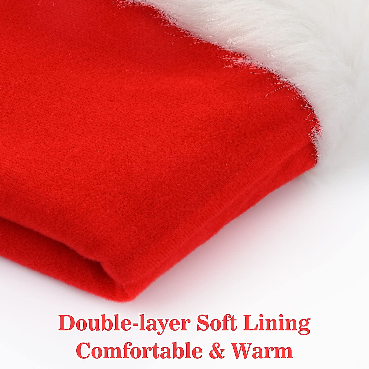 RJVW Baby Santa Hat, Christmas Hat for Infant,Xmas Holiday Hat,Unisex Velvet Classic Santa Hat for Christmas New Year