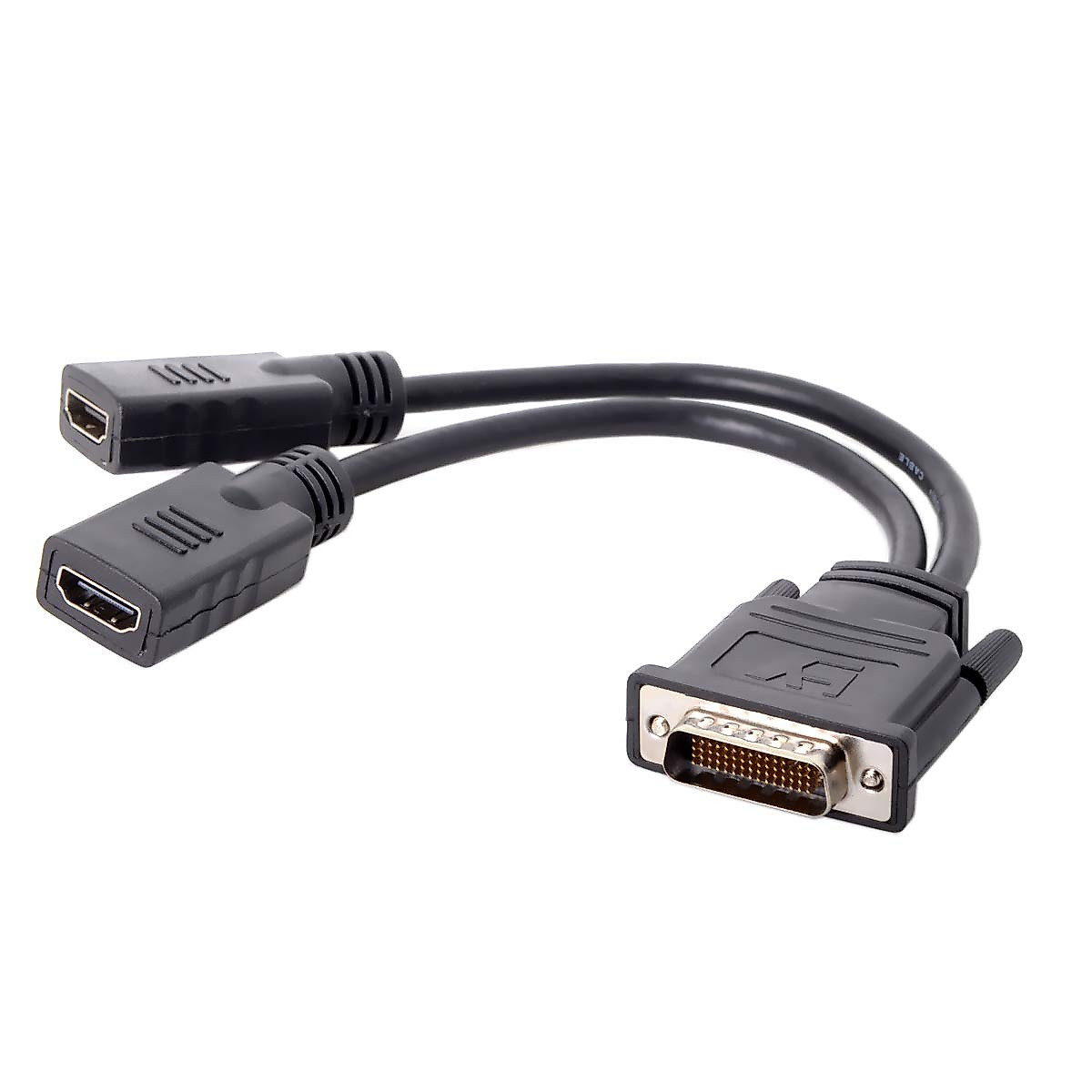 cablecc DMS-59Pin Male to Dual HDMI 1.4 HDTV Female Splitter Extension Cable for PC Graphics Card