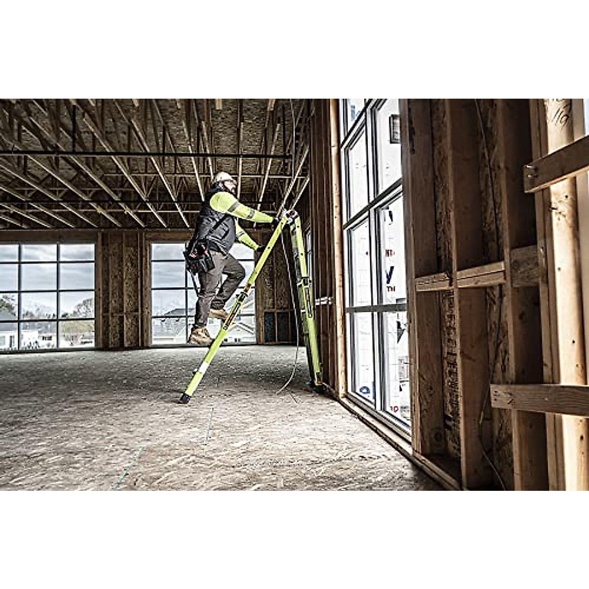 Little Giant Ladder Systems Conquest 2.0 All-Terrain, M17, 17ft, Multi-Position Ladder with Adjustable Outriggers, Fiberglass, Type 1A, 300 lbs Weight Rating, (17107-001)