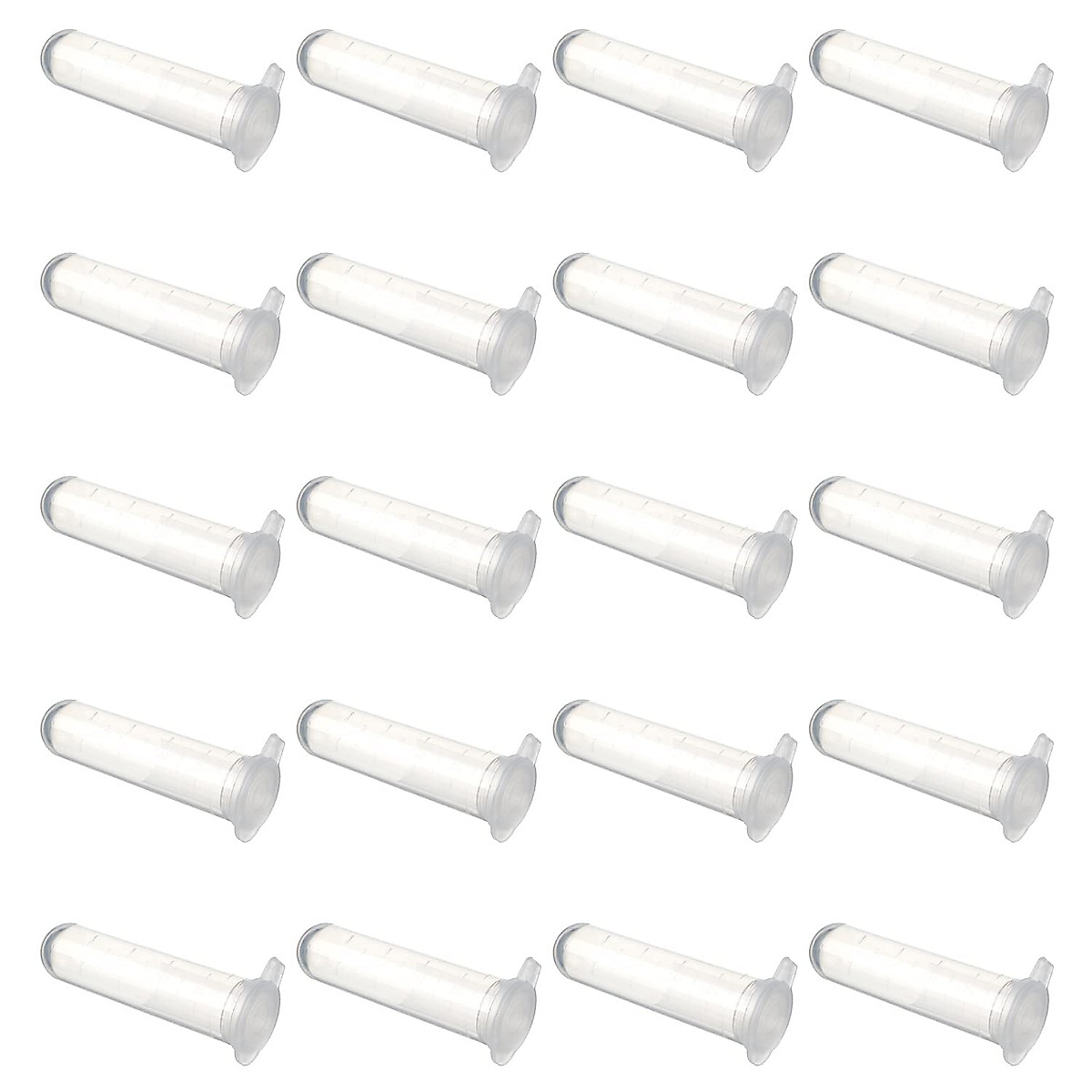 Juvielich 200Pcs Centrifuge Tube Plastic Lab 10ml Plastic Vial Tube Polypropylene Clear Graduated Mirco Test Tubes for Sample Storage Container No-Leak