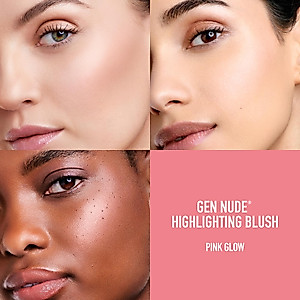 bareMinerals Gen Nude Highlighting Blush, 2-in-1 Blush + Highlighter Hybrid, Silky Blendable Makeup, All-Day Wear, Talc Free, Vegan