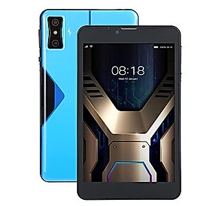 Sanpyl Kids Tablet, 7 Inch LCD Children Tablet 2G RAM 32G ROM 5G WiFi Dual Band Calling Tablet PC for Android 10 US Plug 100 to 240V(Blue)