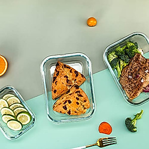 10 Pack Glass Meal Prep Containers with Lids and Steam Vent, Leak-Proof Food Storage Containers with Airtight Lids, Dishwasher / Microwave / Oven / Freezer Safe Glass Containers for Leftovers (Pink)