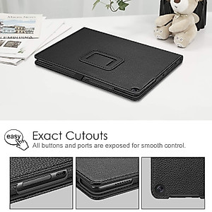 Fintie Case for Onn. 10.1" Tablet Pro (Model: 100003562), Premium Vegan Leather Folio Protective Stand Cover with Pencil Holder for Onn 10.1 inch Pro Tablet - Black