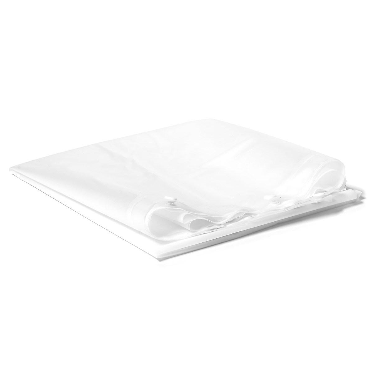 Hookless RBH14HH12 Polyester with PEVA Snap-In Shower Curtain Liner, Frosty White, 70 X 54in