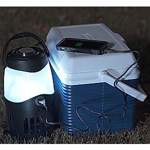 PIC Out- LAN 4-in-1 Portable Insect Trap Lantern & Bluetooth Speaker, Black