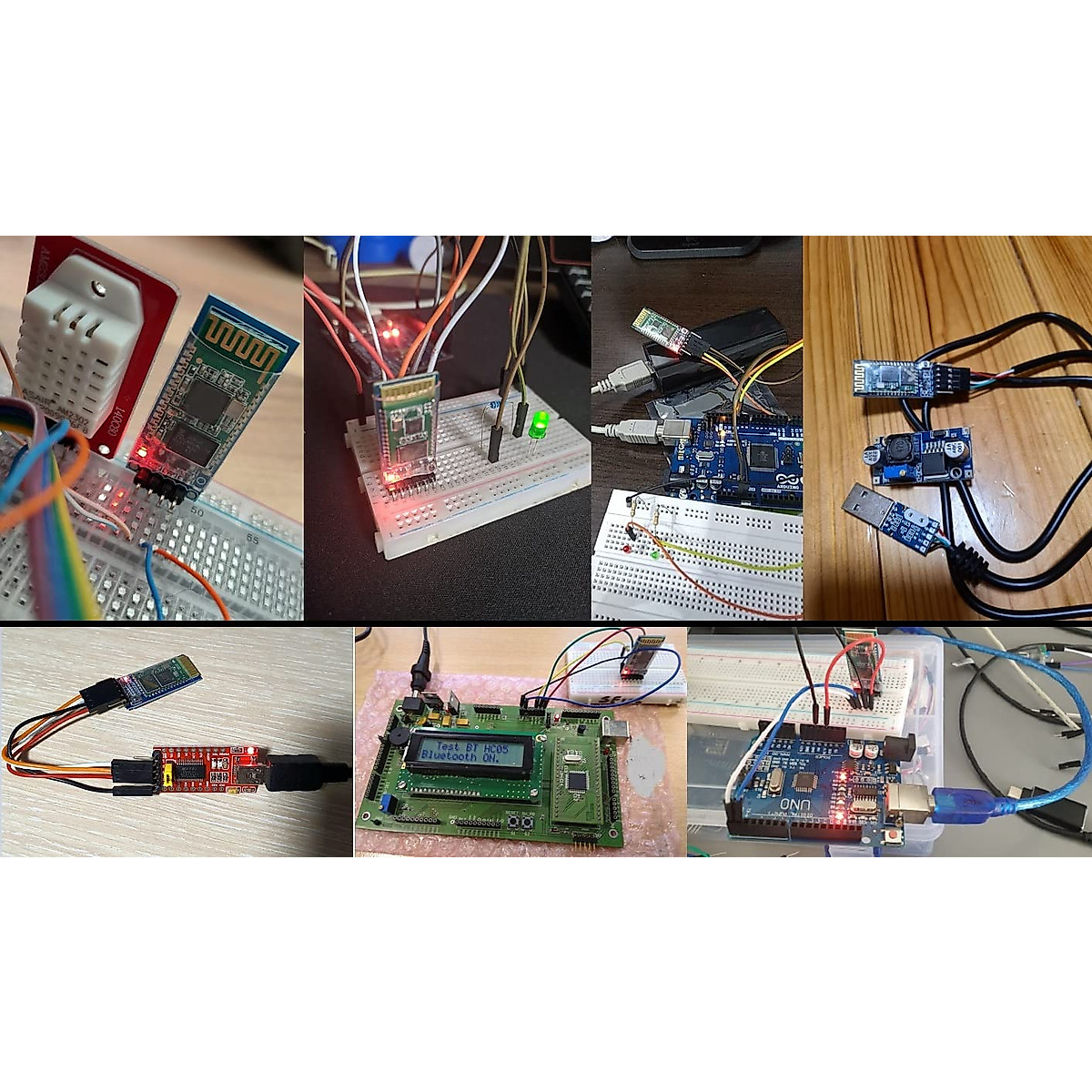 2-Pack HC-05 Board,Aideepen HC05 Pass-Through Module Slave and Master 6 Pin Serial Communication