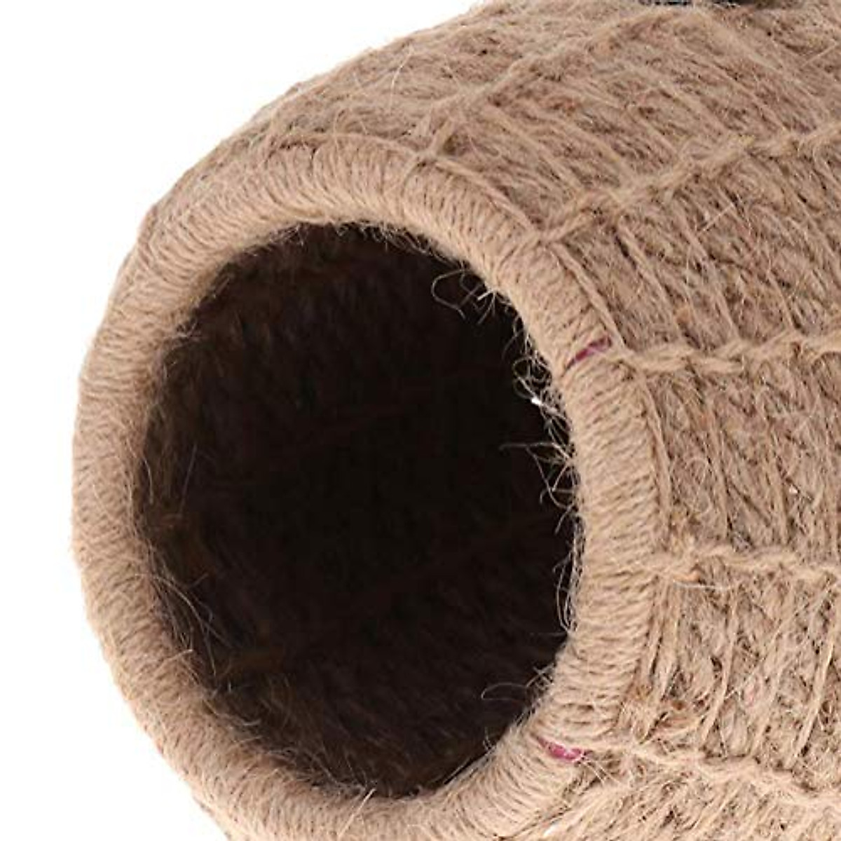 AIRUIFENG Bird Breeding Nest Cotton Rope Bed Toy for Parrot Budgie Parakeet Cockatiel Parakeet Conure Canary Finch Lovebird Small Medium Animal Cage Hatching Nesting Box (Hemp)