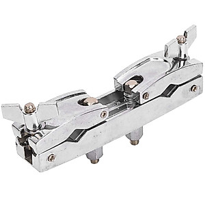 Drum Clip Rod Zinc Alloy Connecting Clamp Holder Bracket Rod Percussion Multi-function Clip Silver