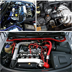 XINLIYA Silicone Vacuum Tubing Hose Line, 10 Ft 1/4" (6mm) Inner Diameter Hose, High Tempterature 130PSI Max Pressure for Multiple Use, Auto Replacement Vacuum Hose Line for Vehicle Radiator (Red)