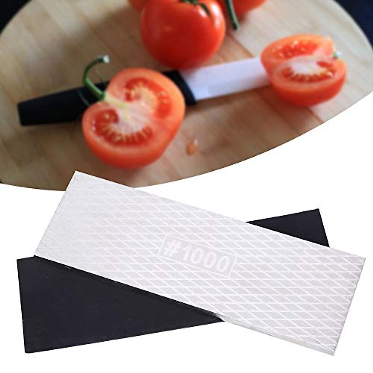 Whetstone Knife Sharpener Whetstone Sharpening Stone with Anti Slip Mat Double Sided 400‑1000 Grits Sharpening Stone without Burrs