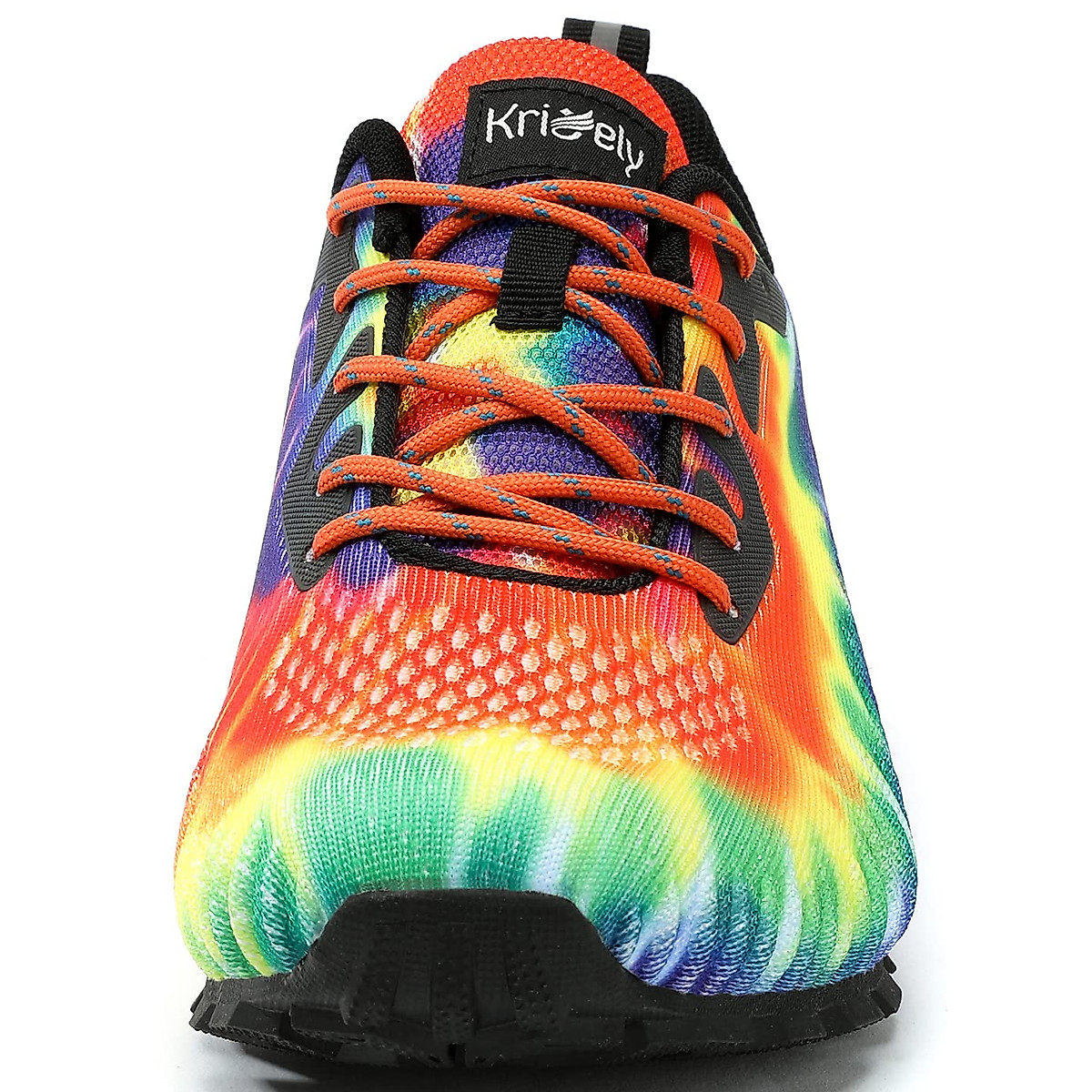 ikunka Men's Fashion Sneakers Lightweight Breathable Walking Shoes Tennis Cross Training Shoe Non Slip Trail Running Shoes（Rainbow 10）