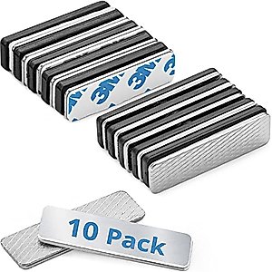 EcoEarth Name Tag Magnets (10 Badge Holder Magnets, 1.75 x 0.5 inches), Name Tag Magnet Backs w/ 3 Extra-Strong Neodymium Magnets for ID Badge Holders