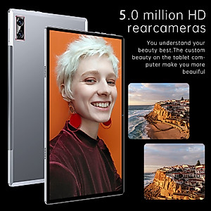 10.1 inch G18 Tablet, 4+32G Full Screen Tablets with Dual SIM Card Slots, Android 8, 1280x800 HD, WiFi, Bluetooth, GPS, 2MP/5MP Camera (Gray)