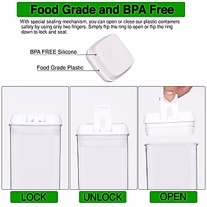 8-Piece, Air Tight Food Storage Container, Pantry organization container