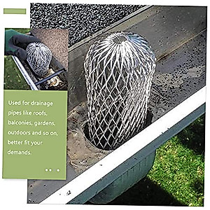 DOITOOL 5pcs Gutter Filter Mesh Strainer Sink Drain Pipe Water Sink Filter Downspout Splash Block Roof Leaf Filter Gutter Guards Roof Anti-Block Strainer Downspout Filter Roof Gutter Guard