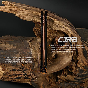 CJRB Pyrite-Alt (J1925A) Folding Pocket Knife with 3.11'' Stone Wash AR-RPM9 Wharncliffe Blade Steel Handle,Button Lock EDC Knife for Tactical,Outdoor,Hiking and Gift