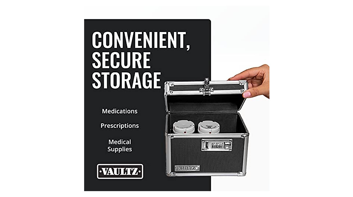 Vaultz Medicine Lock Box - Secure Storage with Combination Lock