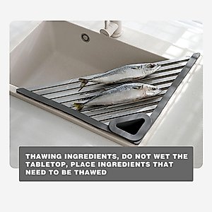 Foldable Triangle Roll-Up Dish Drying Rack Over The Sink Dish Drainer Drying Rack For Small Sink Corners Sink Organizer Kitchen Sink Accessories Space-Saving Rustproof Trivet Organizer With Sink Caddy