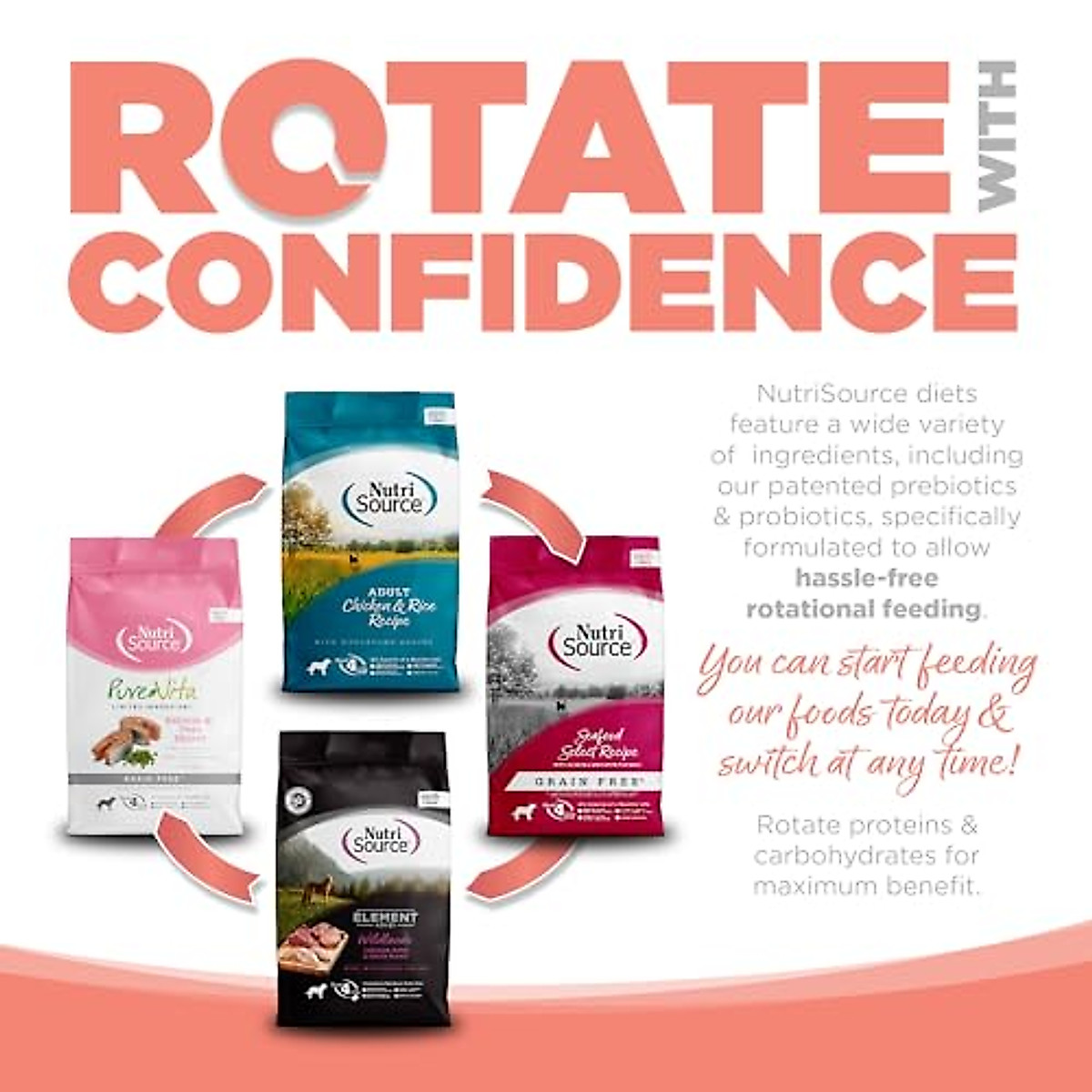 NutriSource Seafood Select Grain-Free Dog Food, Made with Salmon and Menhaden Fish Meal, 5LB, Dry Dog Food