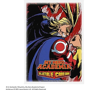 Jasco My Hero Academia Collectible Card Game All Might Flex Card Sleeves | 100 Dragon Shield Art Sleeves | Card Game Holder | PVC and Acid-Free | Designed for Use with TCG and LCG Games | Made