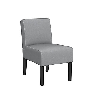 Accent Chair Set of 2, Living Room Chair, Small Chair for Bedroom, Accent Chairs for Living Room Office, Small Modern Armless Accent Chair, Side Bedroom Chairs with Thick Sponge Cushion, Grey