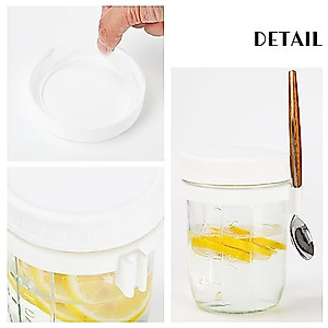 GUEQUITLEX Overnight Oats containers with lids and Spoon 12 oz Overnight Oats Jars Airtight Glass Mason Jars for Milk, Cereal, Fruit