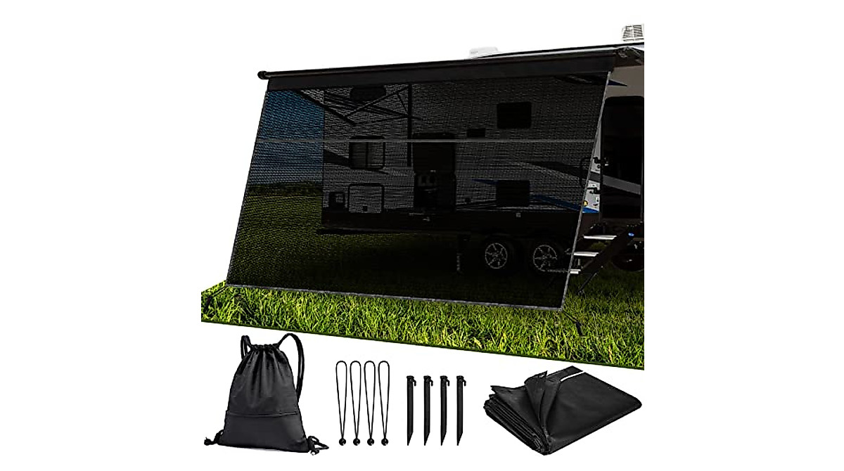 WELLUCK RV Awning Sun Shade - UV Blocker & Privacy Screen