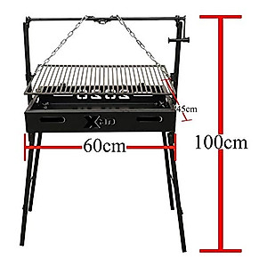 Portable Charcoal Grill, Steel Rods Style