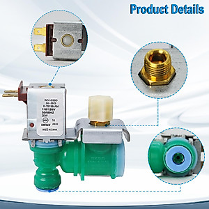 W10238100 WPW10238100 W10498992 Refrigerator Water Inlet Valve, Compatible with Whirlpool Kitchen-Aid Kenmore May-tag Jenn-Air IKEA Refrigerator, Replacement for W11451511 AP6017532 IMV-8100 K-77473