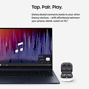 SAMSUNG Galaxy Buds 2 Bluetooth Earbuds, True Wireless, Noise Cancelling, Charging Case, Ambient Sound, Water Resistant - (Renewed) (Buds 2 Graphite)