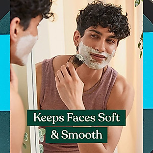 The Body Shop Scruff & Kisses Shaving & Grooming Gift Set – Maca Root & Aloe Shave Cream For Men (6.91 fl oz) & A Shaving Brush