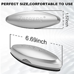 Magnetic Whiteboard Eraser, Dry Erase Eraser, Magnetic Erasers for Whiteboard, Glass Whiteboard Eraser, Double Sided Magnetic(Silver)