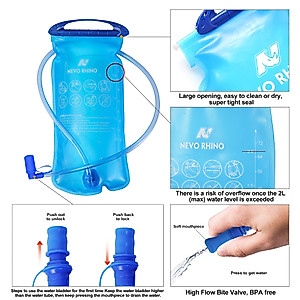 Lightweight Hydration Backpack, Running Backpack with 2L Water Bladder, Hydro Water Daypack for Cycling Hiking Rave for Men Women