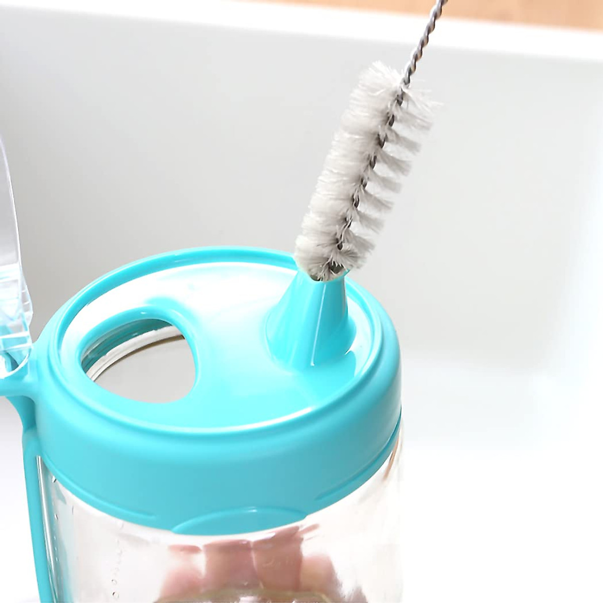 20 Pcs Rubber Bottoms for Sublimation Tumblers (2.2 Inch / 56mm), with 2 Cleaning Brush, Protective Anti-Slip Silicone Bottoms with Adhesive for Skinny Wine Tumblers Thermal Bottle Mason Jars, Black