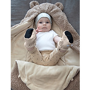 7AM Enfant Baby Booties Airy - Unisex Vegan Water Repellent with Plush Lining (Brush, us_footwear_size_system, infant, age_range, narrow, 6_months, 12_months)