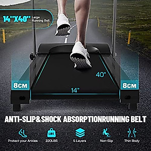 Treadmill,Treadmills for Home,Home Foldable Treadmill with Incline,2.5HP Portable Foldable Treadmill with 15 Pre Set Programs and LED Display Panel (Black)
