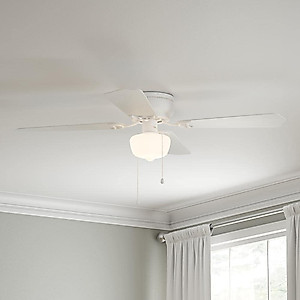 Hampton Bay UB42SWH-SH Littleton 42 in. Indoor White Ceiling Fan with Light Kit