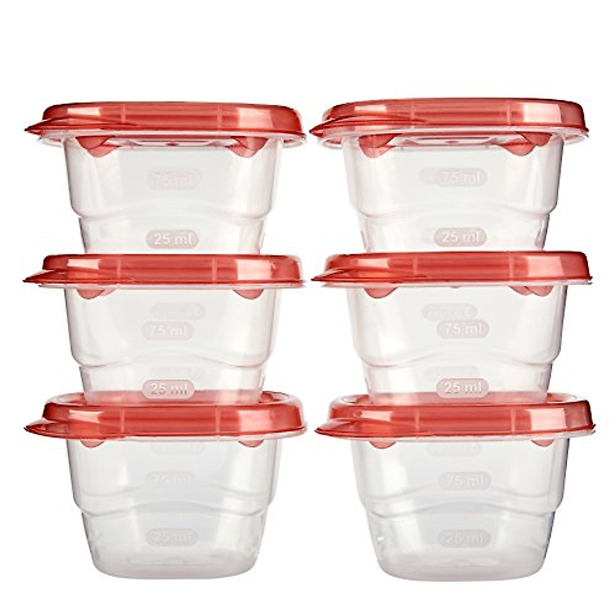 Rubbermaid - Mini Food Storage Containers, (0.5 Cup), (6 Pack)