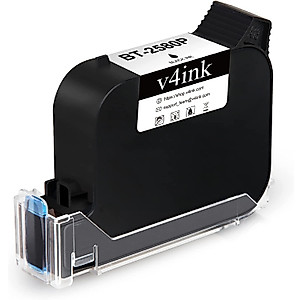 v4ink BENTSAI Portable Handheld Printer Handjet (BT-HH6405B3) Basic Set and BT-2580P Solvent Fast Dry Ink Cartridge Bundle