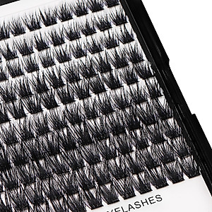 Bodermincer 120 Cluster 10-12-14mm/12-14-16mm/16-18-20mm Mixed Length Lash Cluster Eyelash Extension Natural 3D Russian Volume Faux 3D Effect Glue Bonded Cluster Eyelashes (M01# 12-14-16mm Mixed)