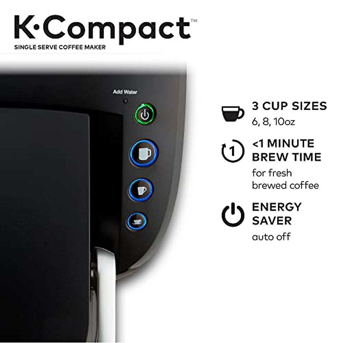 Keurig K-Compact Single-Serve K-Cup Pod Coffee Maker, Black